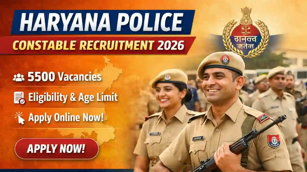 Haryana Police Constable Recruitment 2026: Apply online